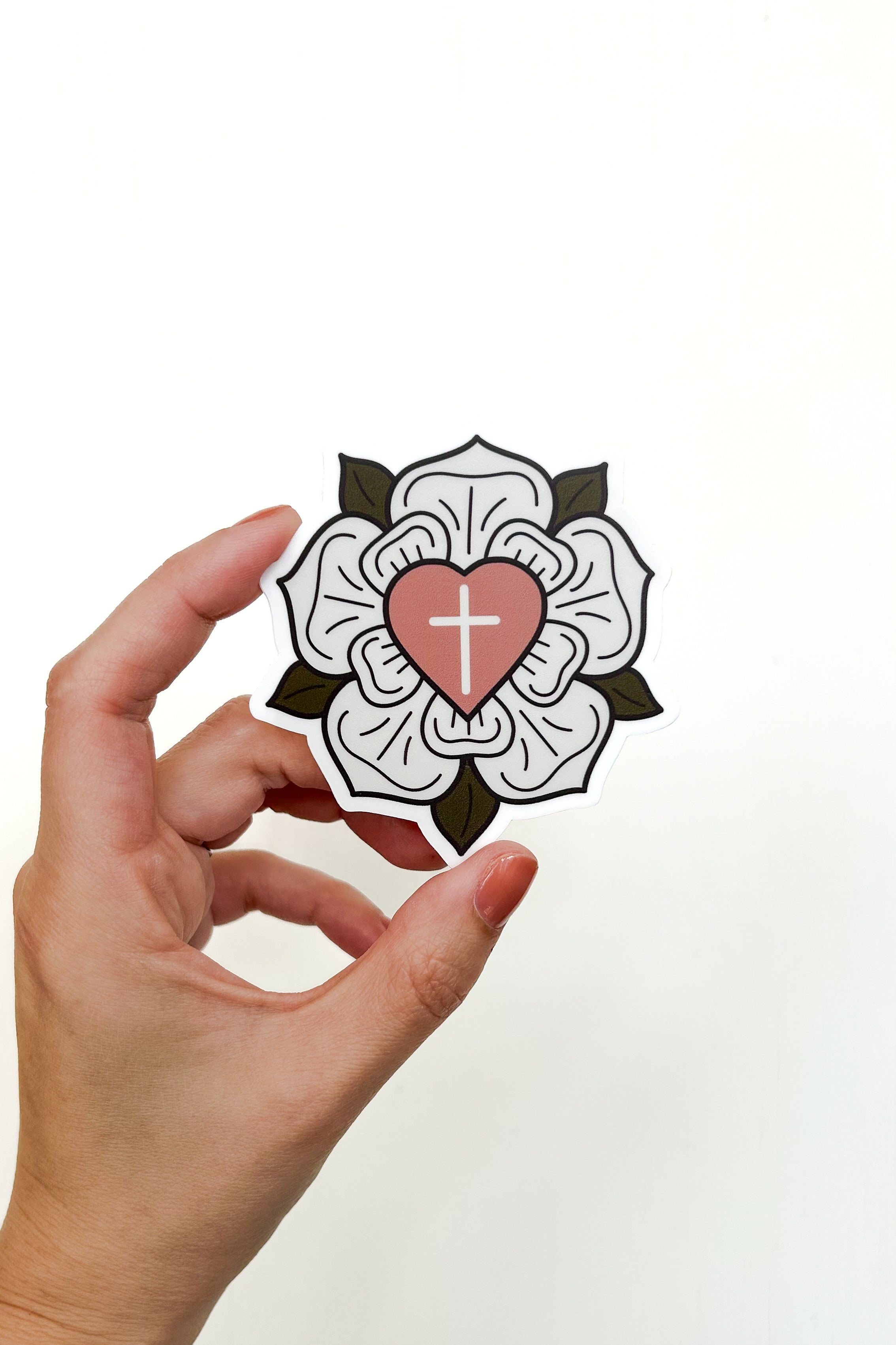 Luther's Rose Sticker – Sola Gratia Co.