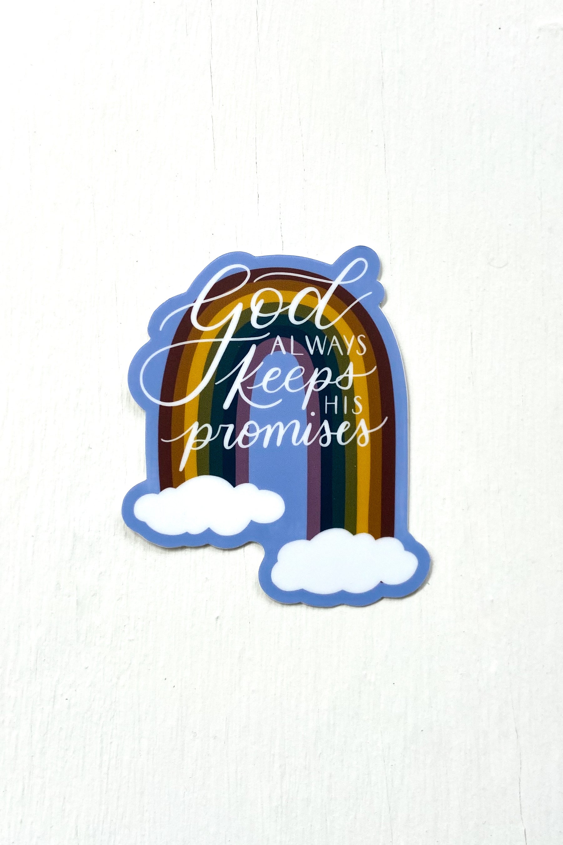 God Always Keeps His Promises Rainbow Sticker – Sola Gratia Co.