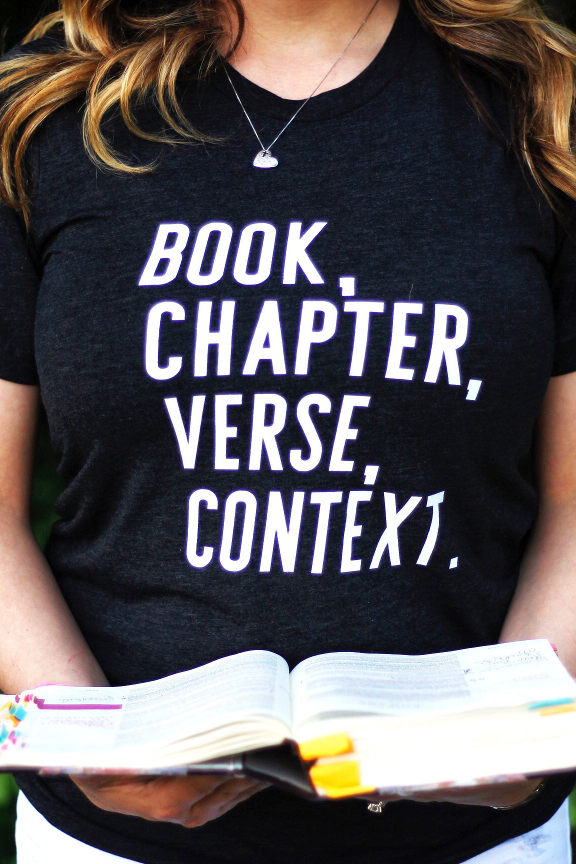"Book, Chapter, Verse, Context" Tee – Sola Gratia Co.