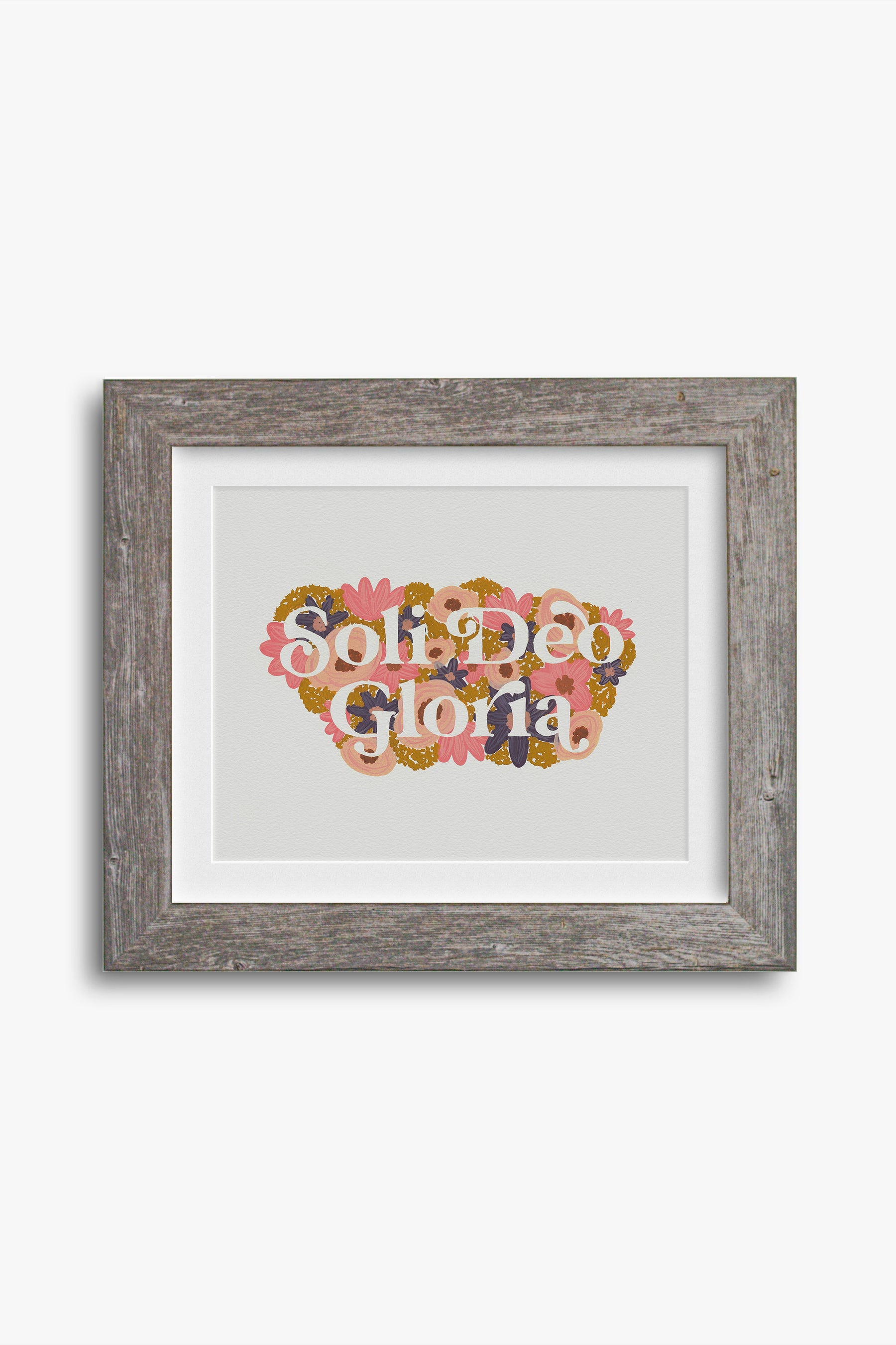 Groovy Floral Soli Deo Gloria in Gouache – Sola Gratia Co.