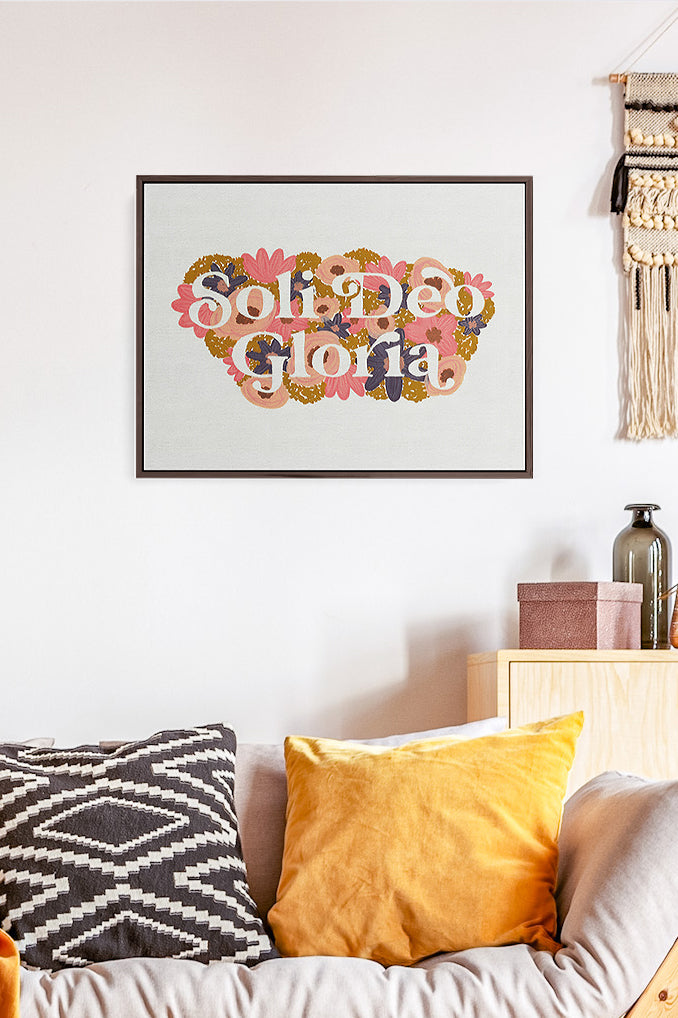 Groovy Floral Soli Deo Gloria in Gouache – Sola Gratia Co.
